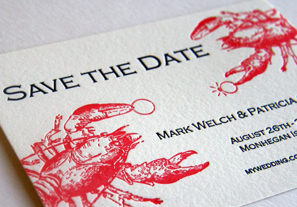 lobster save the date-newport clambake wedding